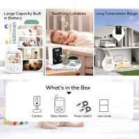 China New Product Sound Detection Temperature Detector 2.8 Inch Baby Monitor 1500mAh Battery 720P Camera Home Security Baby Camera for sale