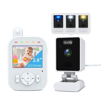 China 1500mAh Battery 2.8 Inch 720P Camera Sound Alarm Baby Care Device 1000ft Smart Video Wireless Baby Monitor with Lullaby Music for sale
