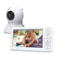 China Secure Transmission No WiFi Clear Night Vision Lullabies Room Temperature Display 5 Inch Screen Video Baby Monitor with Camera for sale