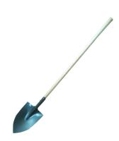 China Carbon Steel Garden Spade with Straight Wood Handle 240x335x500x1500mm Digging Shovel for sale