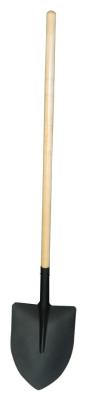 China Carbon Steel Garden Spade Shovel 280x335x510x1510mm Straight Wood Handle Farming Digging Tool for sale