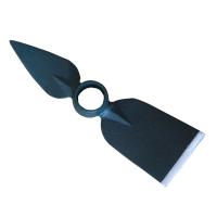 China Carbon Steel Forged Garden Hoe 600g Heart and Cutting Spade Type Round Hole Eye Digging Tool for sale