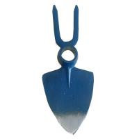 China Forged Garden Hoe Pickaxe with Two Tines Sharp Tips 600g 110x280mm Round Hole Eye Heart Type Spade for sale