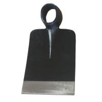 China Forged Carbon Steel Oval Hole Eye Square Digging Hoe 600g 120x155mm Farming Garden Cutting Blade for sale