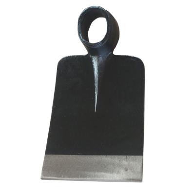 China Forged Carbon Steel Oval Hole Eye Square Digging Hoe 600g 120x155mm Farming Garden Cutting Blade for sale