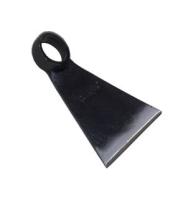 China Carbon Steel Forged Delta Triangle Hoe 400g 90x160mm Oval Hole Eye Garden Farming Digging Tool for sale