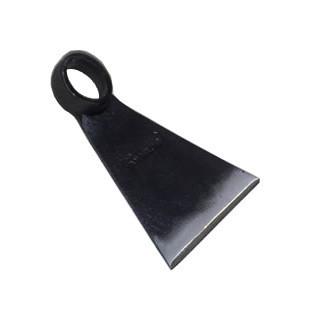 China Carbon Steel Forged Delta Triangle Hoe 400g 90x160mm Oval Hole Eye Garden Farming Digging Tool for sale