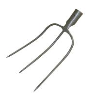 China 3 Tine Carbon Steel Forged Hay Fork 210x300x400mm Manure Pitch Fork for Farming for sale
