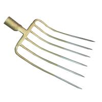 China 6 Tine Carbon Steel Forged Manure Fork 250x335x430mm Heavy Duty Pitchfork for sale