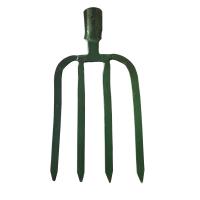 China Carbon Steel Forged Flat Tine Digging Fork 190x260x360mm Powder Coated Farming Garden Tool for sale