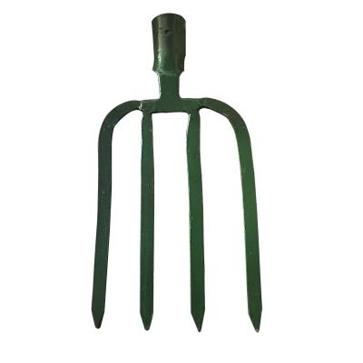 China Carbon Steel Forged Flat Tine Digging Fork 190x260x360mm Powder Coated Farming Garden Tool for sale