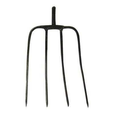China Carbon Steel 4 Tine Pitchfork 220x320x400mm Forged Farming Hay Fork Manure Fork for sale