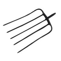 China Forged Carbon Steel 5 Tine Hay Fork 235x330x420mm Farming Pitchfork Manure Fork for sale