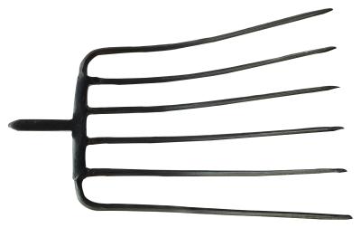 China Forged Carbon Steel 6 Tine Hay Fork 420mm Pitchfork for Farm Manure Dung Rake for sale
