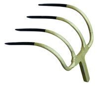 China 4 Tine Carbon Steel Forged Garden Digging Hook Fork Rake 180x200mm for sale