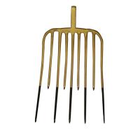 China 9 Tines Carbon Steel Manure Fork 250x350mm Forged Hay Pitchfork for Garden Farm for sale