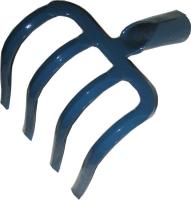 China Flat Tines Digging Garden Earth Rake Forged Hook Fork 168x178mm 20pcs for sale