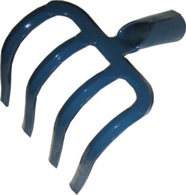 China Flat Tines Digging Garden Earth Rake Forged Hook Fork 168x178mm 20pcs for sale