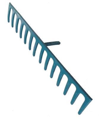 China Carbon Steel Forged Garden Weeding Rake 14 Tines 360x85mm Powder Coated Farm Planting Tool for sale