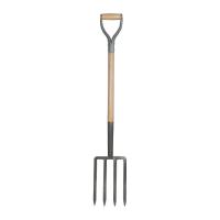 China Carbon Steel Forged Spading Fork with Wood Handle and Steel Standing Y Grip 160x260x360mm for sale