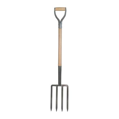 China Carbon Steel Forged Spading Fork with Wood Handle and Steel Standing Y Grip 160x260x360mm for sale
