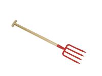 China Forged Carbon Steel Spading Fork with T Grip Wood Handle 160x260x360mm for sale