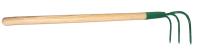 China Carbon Steel Forged Pitch Fork 3 Tines 1470mm Garden Digging Rake for sale