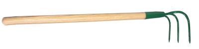 China Carbon Steel Forged Pitch Fork 3 Tines 1470mm Garden Digging Rake for sale