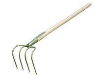 China Carbon Steel 4 Tines Forged Pitch Fork 1470mm Garden Digging Rake for Farming for sale