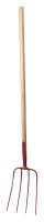 China Forged Carbon Steel 4-Tine Pitch Fork with A Grade Straight Wood Handle 1520mm for sale
