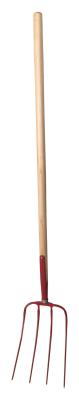 China Forged Carbon Steel 4-Tine Pitch Fork with A Grade Straight Wood Handle 1520mm for sale