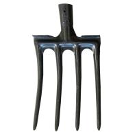 China Carbon Steel 4 Tine Ridge Type Garden Digging Fork 210x280x370mm 750g for sale
