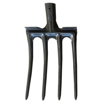 China Carbon Steel 4 Tine Ridge Type Garden Digging Fork 210x280x370mm 750g for sale