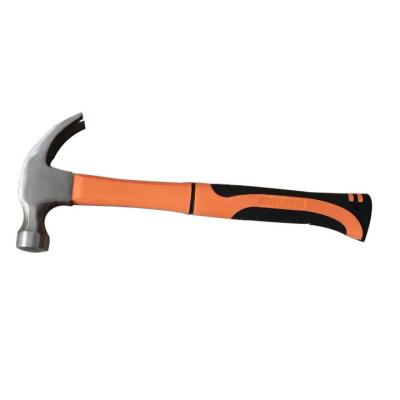 China Forged Steel Claw Hammer 16oz 20oz Fiberglass Handle 320mm Varnish Head for sale