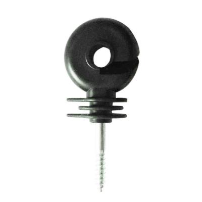 China Galvanized Steel Screw Nail Electric Fencing Insulator 5mm x 90mm Ring Insulator for Wood Posts for sale