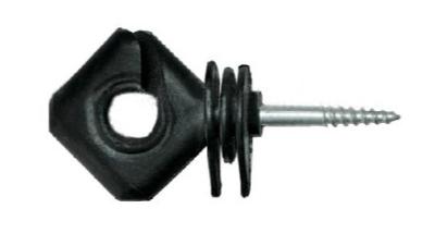 China Galvanized Steel Screw Nails Electric Fencing Insulators 5mm x 4.5cm Ring Insulator for Wood Posts for sale