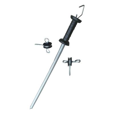 China INS010 Fencing Paddock Gate Handle Spring Kits With Two Pcs Screw-In Gate Anchor Insulators for sale
