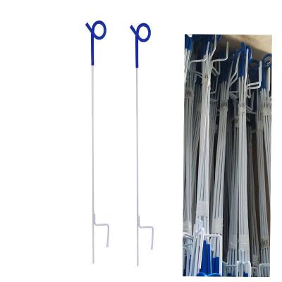 China Spring Steel Electric Fencing Posts Paddock Pigtail 105cm 8mm Double Weld Foot for sale