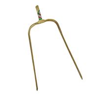 China Forged Carbon Steel 2 Tine Pitchfork 180x280x350mm Manure Dung Rake for Farming Garden for sale