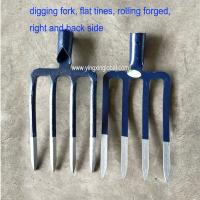 China Forged Carbon Steel Flat Tines Spading Fork 160x260x360mm Durable Farming Garden Digging Tool for sale