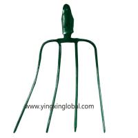 China Carbon Steel Forged Hay Fork 4 Tines 460mm Pitchfork Manure Dung Fork Garden Prong Fork for sale
