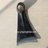 China Carbon Steel Forged Delta Triangle Hoe 400g 90x160mm Oval Hole Eye Garden Farming Digging Tool for sale