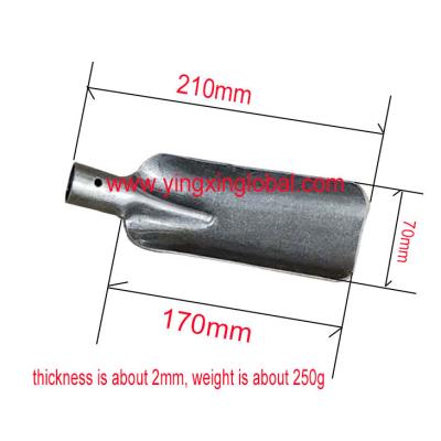 China Carbon Steel Digging Spade Shovel 70x170x210mm 500g for Garden Landscaping for sale