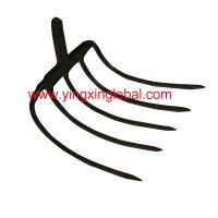 China Carbon Steel Forged 5 Tine Pitch Fork 210x200mm Garden Digging Rake for Farming for sale