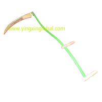 China Carbon Steel Long Handle Scythe 600g Reaping Sickle 150cm Steel Tube Handle for Grass Corn for sale