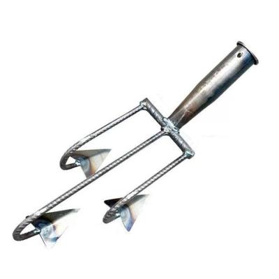 China Carbon Steel 3 Tine Welded Garden Hoe Fork Rake for Digging and Farming for sale
