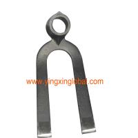 China Forged Digging Garden Fork Hoe 2 Tines Round Hole Eye 115x255mm 800g Paint Polished for sale