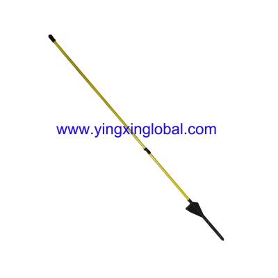 China Fiberglass Electric Fencing Post 110cm Single Step Galvanized Ground Nail Oval Type for Poly Wire Tape for sale