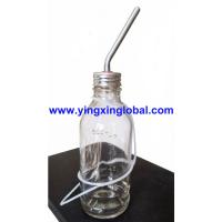 China WD03 500ml Poultry Pet Drinkers Feeder Glass Bottle Hanging Grille Mount for sale