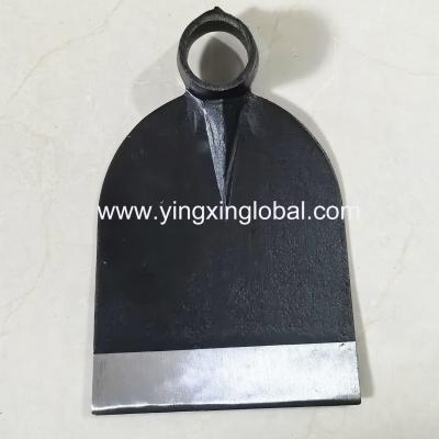 China Forged Round Hole Eye Farming Hoe Cutting Blade 1000g Spading Digging Garden Hoe for sale